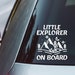 Little Explorer on Board, Car Decal, Adventurous Family, Baby Shower ...