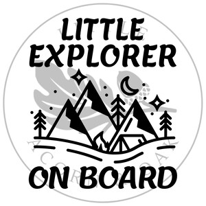 Little Explorer on Board, Car Decal, Adventurous Family, Baby Shower ...
