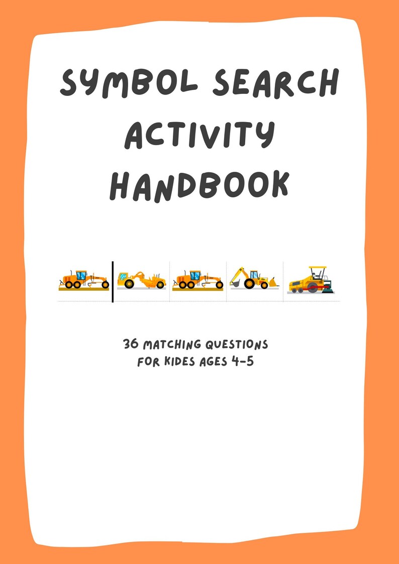 WPPSI IV Test Prep, Symbol Search Activity Handbook - Etsy