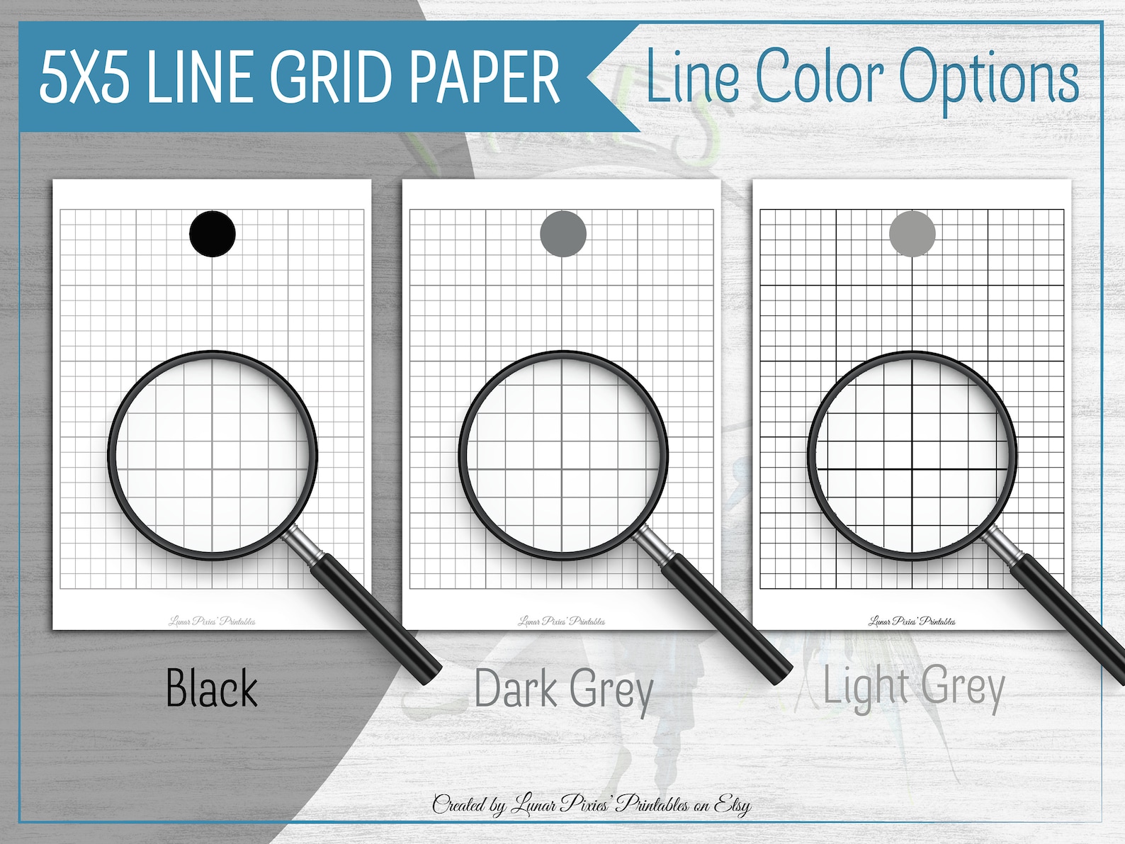 Line Graph 5x5 Grid Printable PDF Planner Page Inserts: Black - Etsy