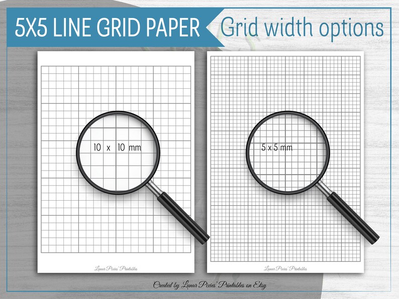 Line Graph 5x5 Grid Printable PDF Planner Page Inserts: Black - Etsy