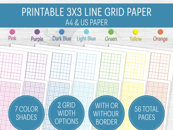 Line Graph 3x3 Grid Printable PDF Planner Page Inserts: - Etsy Australia