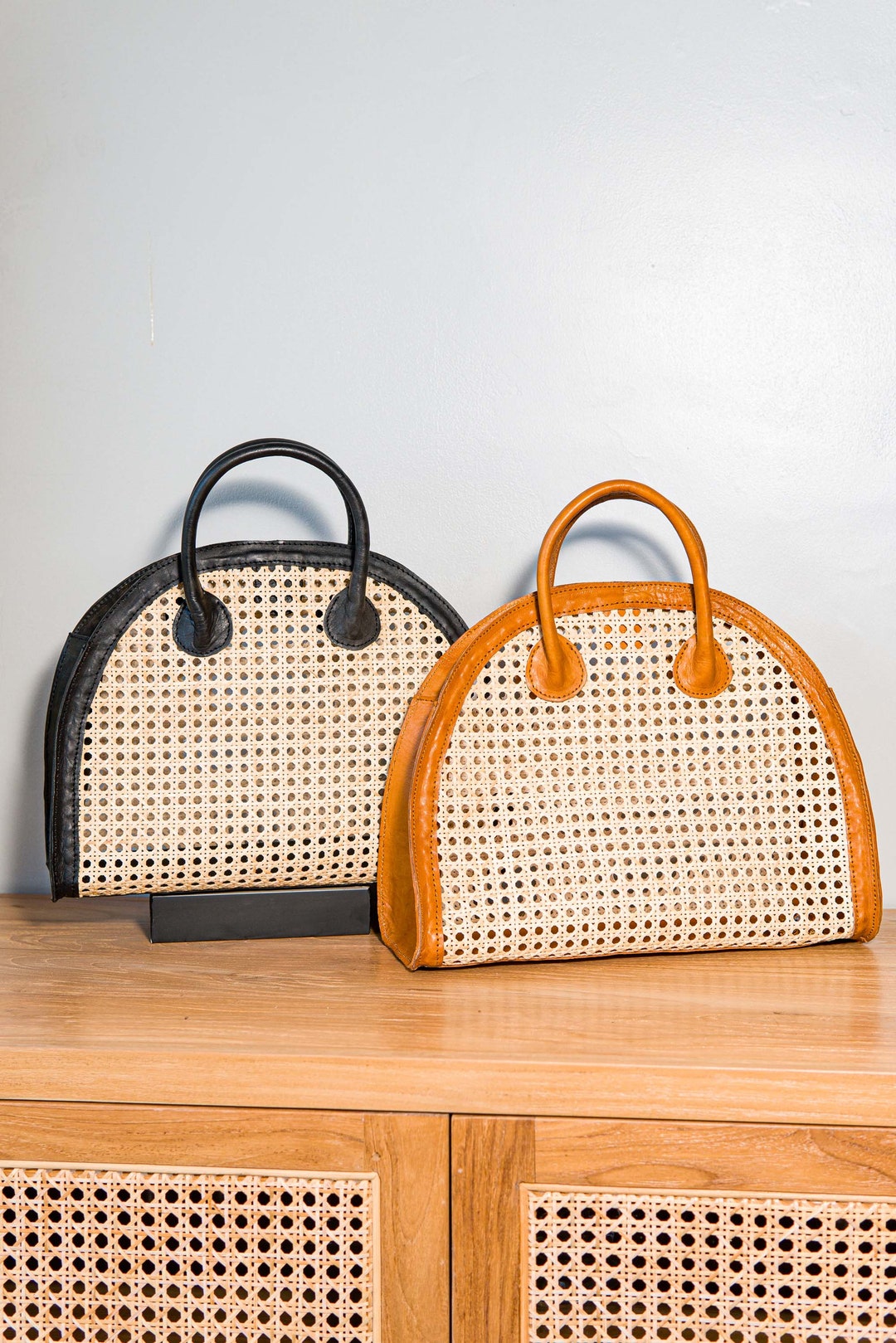 Summer Style Bag Rattan Shopper Bag Webbing Rattan Minimalist - Etsy