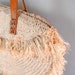 Rumbai Raffia Shoulder Bag With Brown Leather Strap, Woven Beach Bag ...