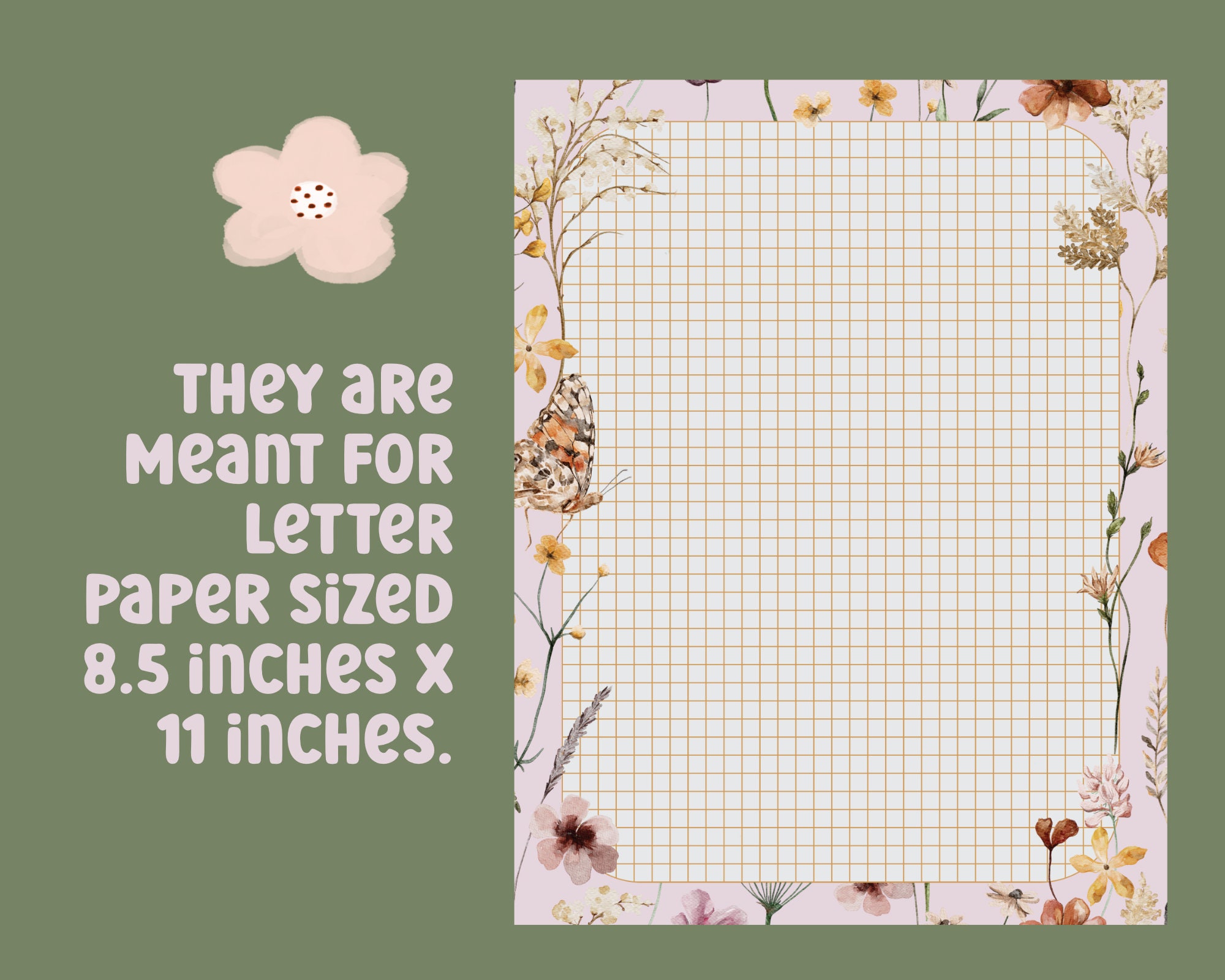 Printable Memo Paper Digital Notebook Page Letter Sized - Etsy