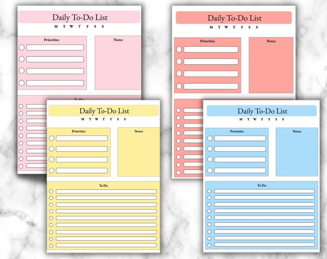 Pastel to Do List Printable | Letter A4 A5 | Printable PDF | Instant ...