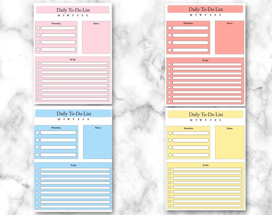 Pastel to Do List Printable | Letter A4 A5 | Printable PDF | Instant ...