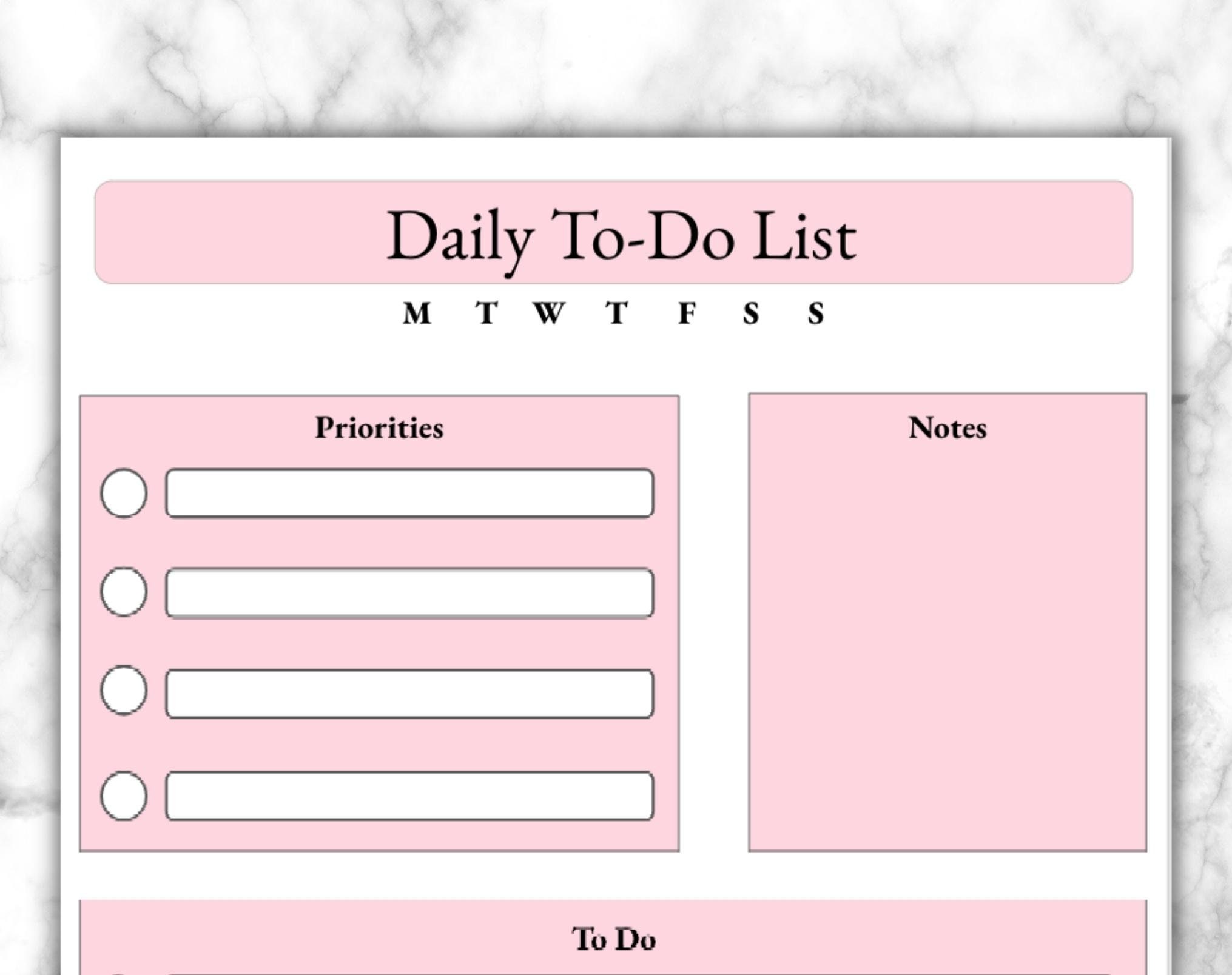 Pastel to Do List Printable | Letter A4 A5 | Printable PDF | Instant ...