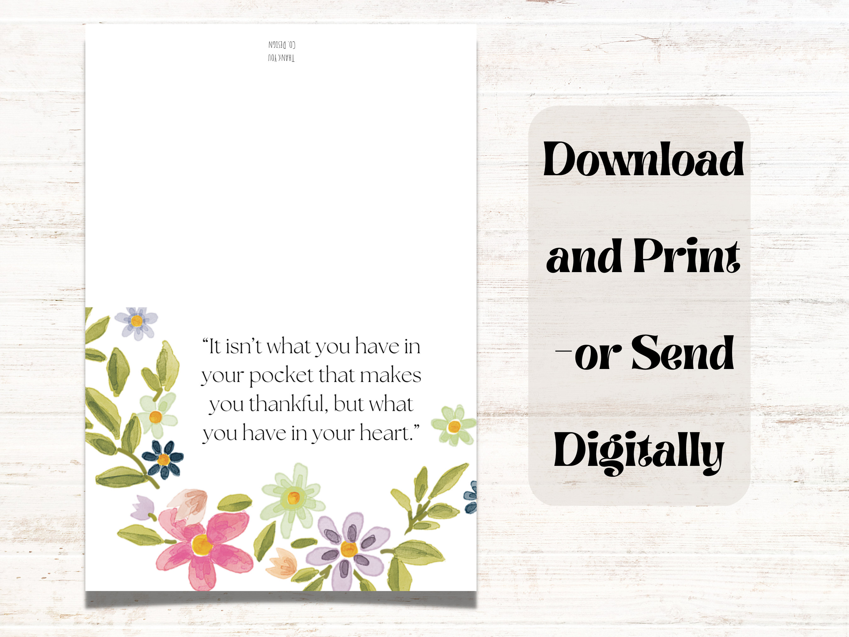 Thank You Card | Appreciation Card | Gratitude Card | Cute Saying ...