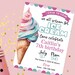 Watercolor Ice Cream Birthday Invitation Template | I Scream You Scream ...