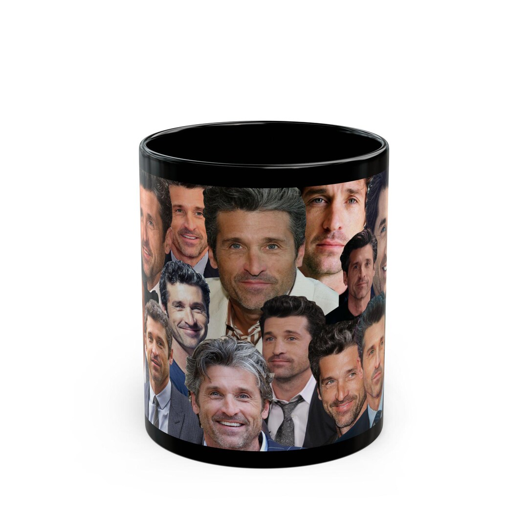 Patrick Dempsey Photo Collage Mug, Patrick Dempsey Black Mug 11oz, 15oz ...