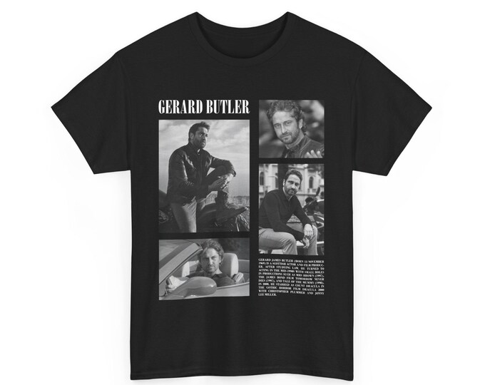 Gerard Butler Biography Vintage Design Tee - Etsy