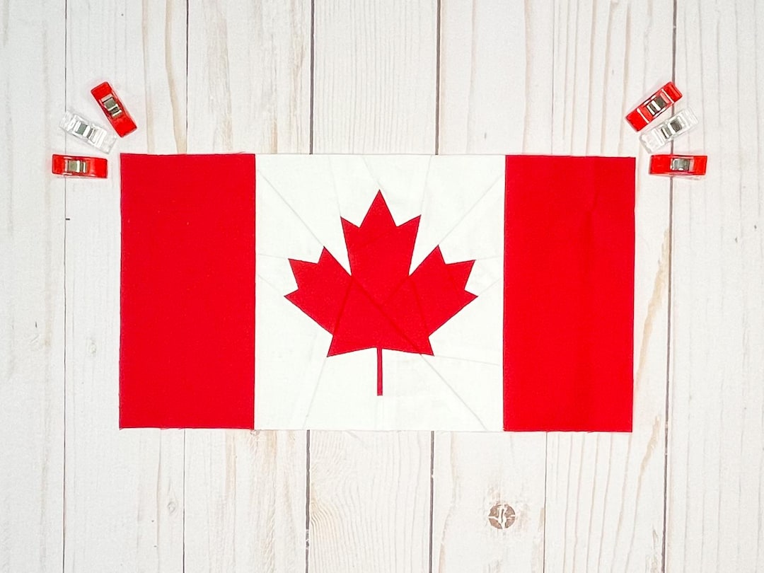 Canada Flag Quilt Block Pattern - Foundation Paper Piecing (FPP) - PDF ...