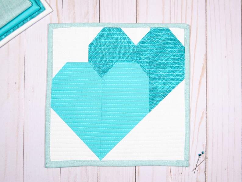 Double Hearts Foundation Paper Piecing Pattern PDF Download - Etsy