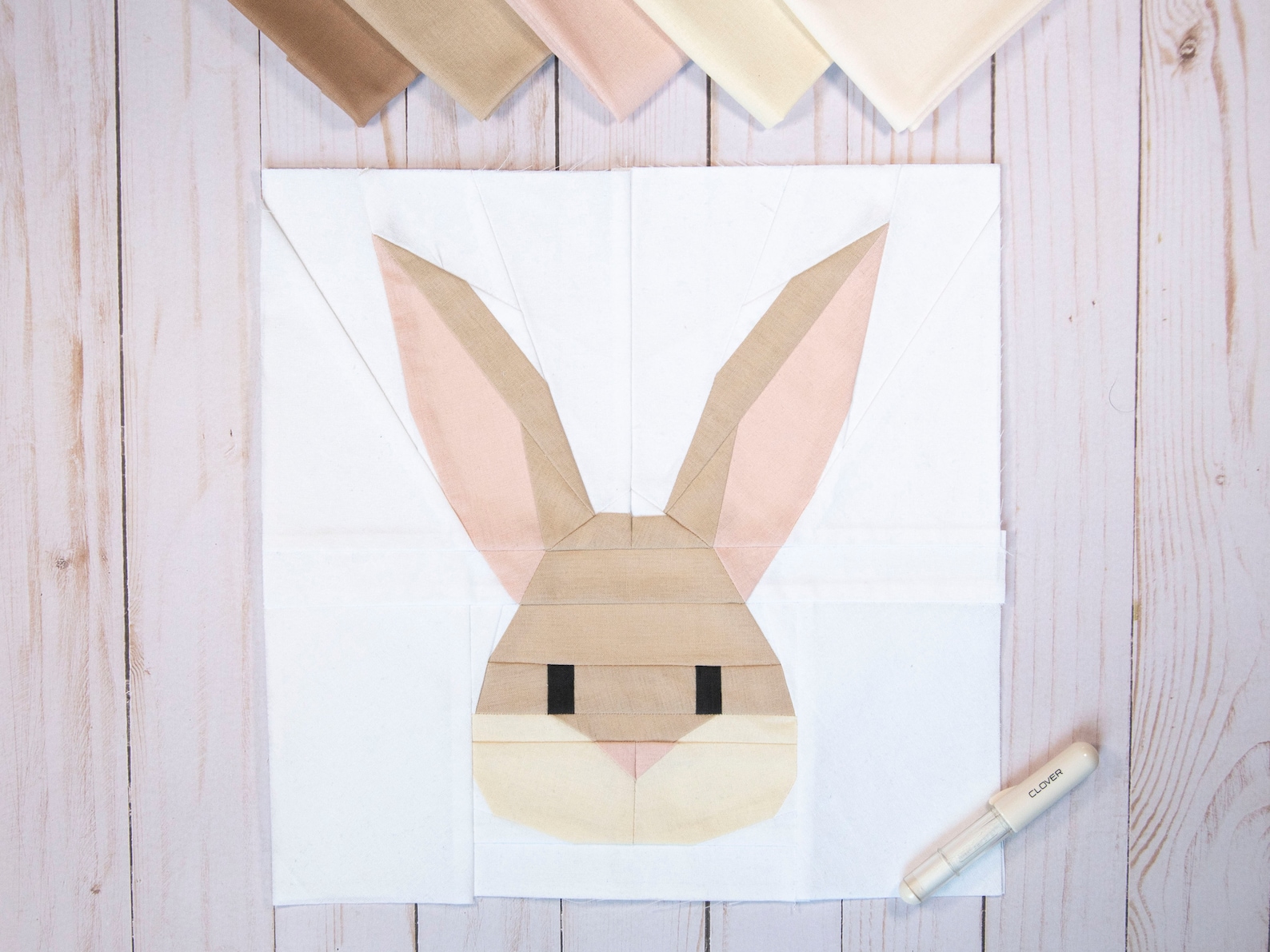 Bunny Rabbit Quilt Block Pattern - Foundation Paper Piecing (FPP) - PDF ...
