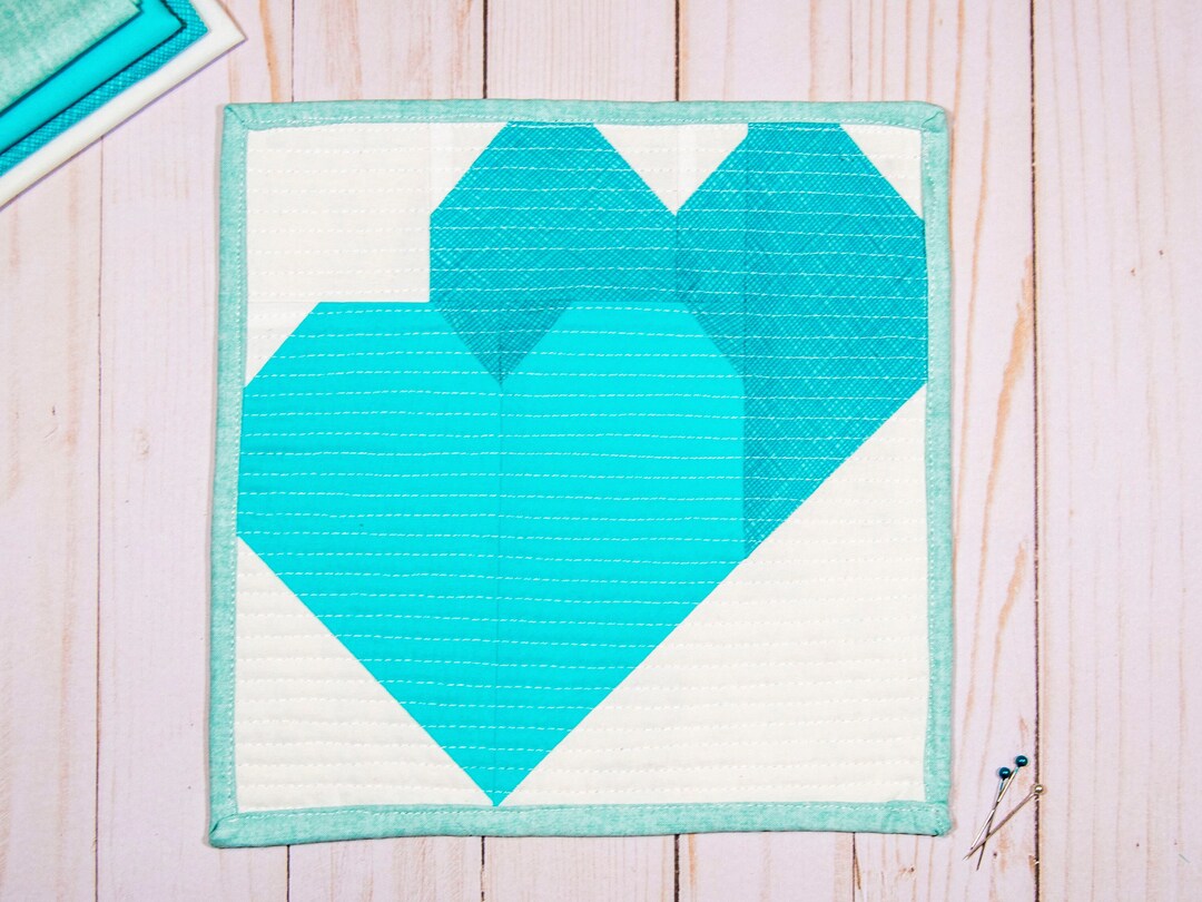 Double Hearts Foundation Paper Piecing Pattern PDF Download - Etsy