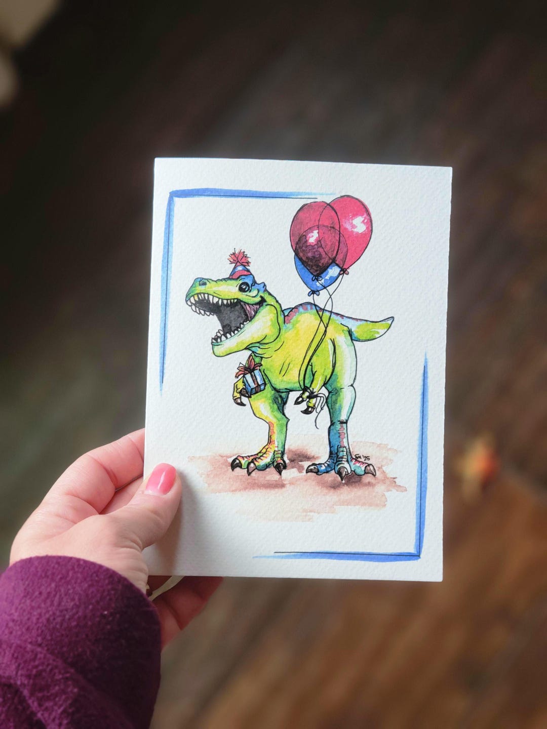 T Rex Card, Tyrannosaurus Rex Card, Dinosaur Card, Dino Card, Dinosaur ...