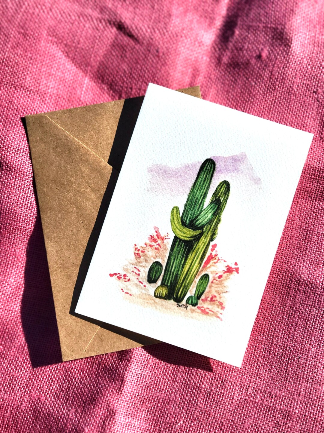 Anniversary Card, Romantic Cactus Card, Love Card, Couple Card ...