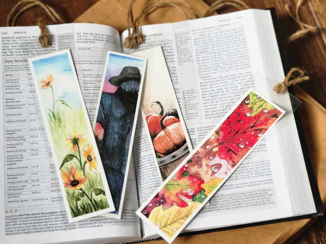Halloween Bookmarks, Pumpkin, Scarecrow, Daisy, Sunflower, Leaves ...