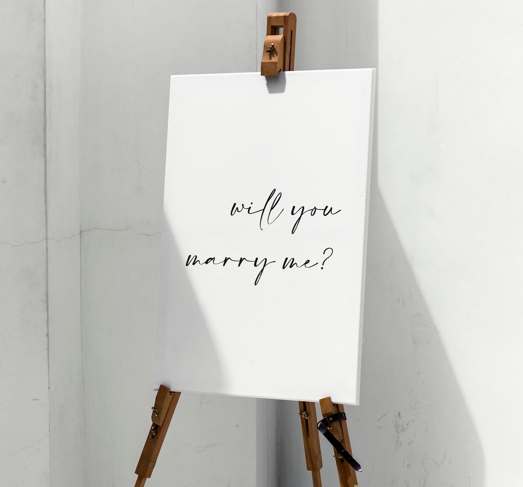 Will You Marry Me Sign Template Proposal Sign Proposal Photo - Etsy