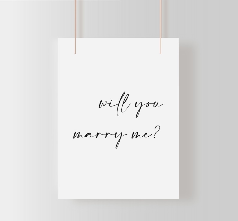 Will You Marry Me Sign Template Proposal Sign Proposal Photo - Etsy