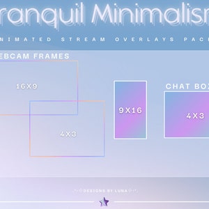 Tranquil Minimalism Animated Stream Overlays: Blue Rainbow (digital ...