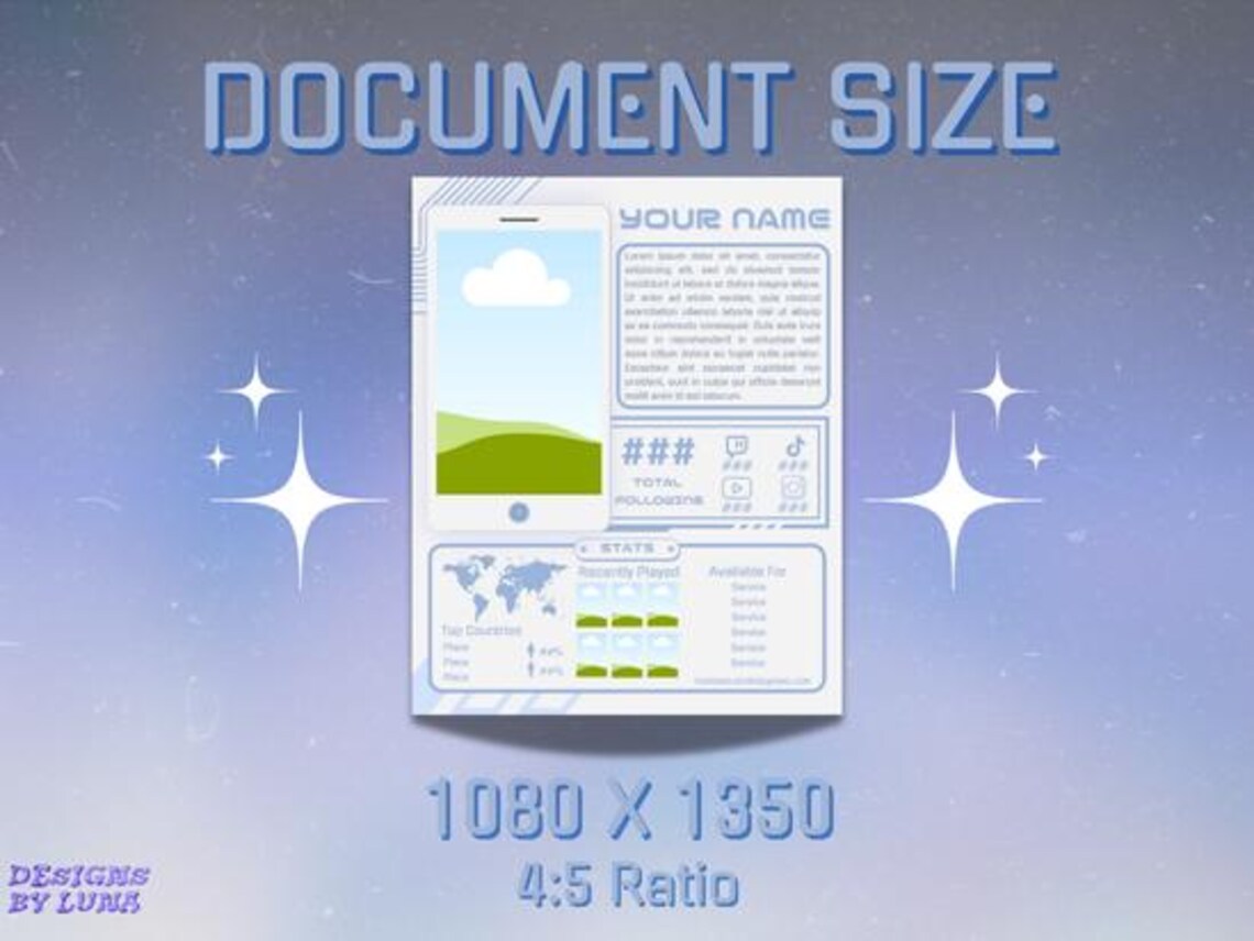 1 Page Cybercore Media Kit Canva Template for Content Creators, Twitch ...