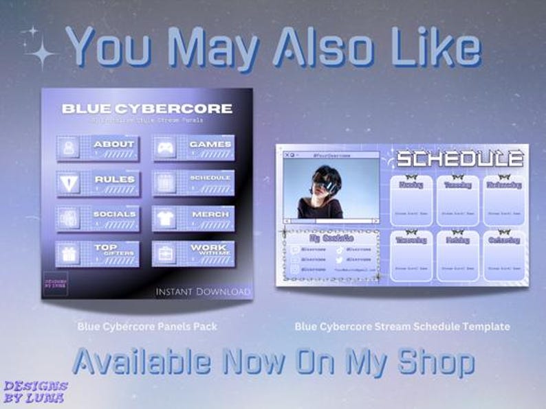1 Page Cybercore Media Kit Canva Template for Content Creators, Twitch ...