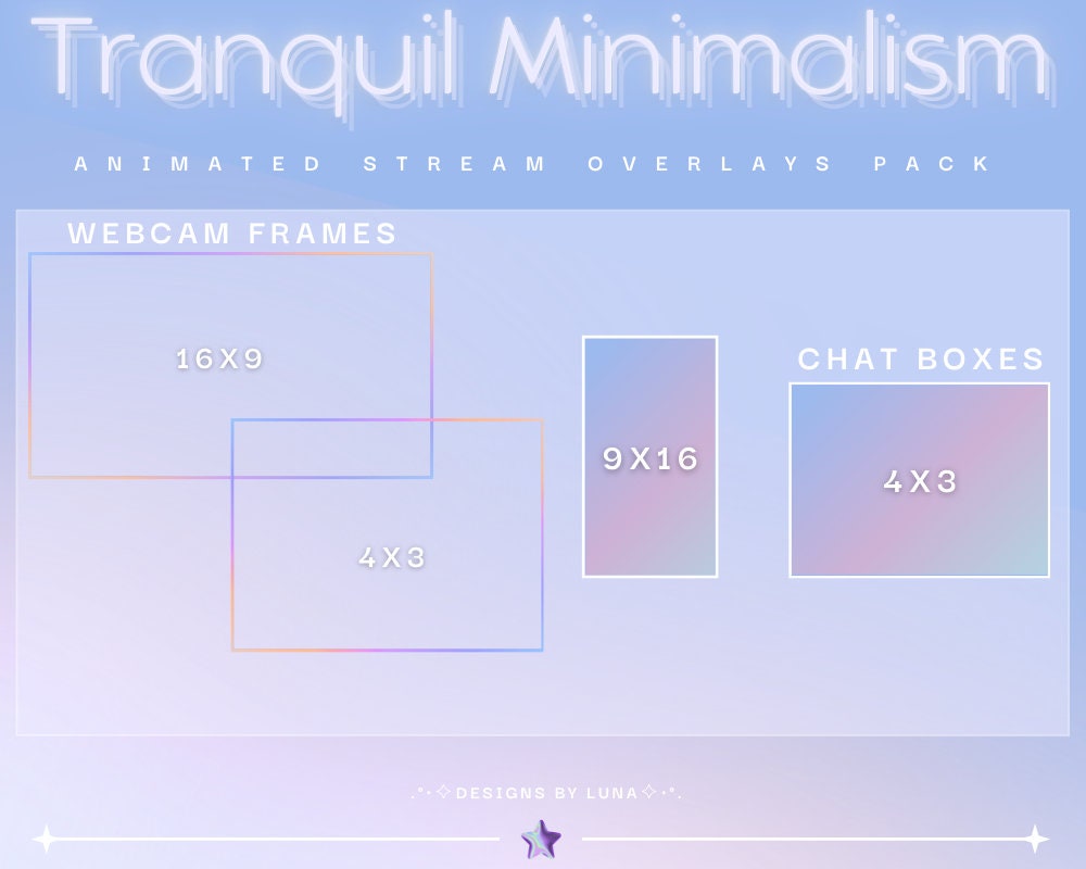 Tranquil Minimalism Animated Stream Overlay Package for Twitch /stream ...