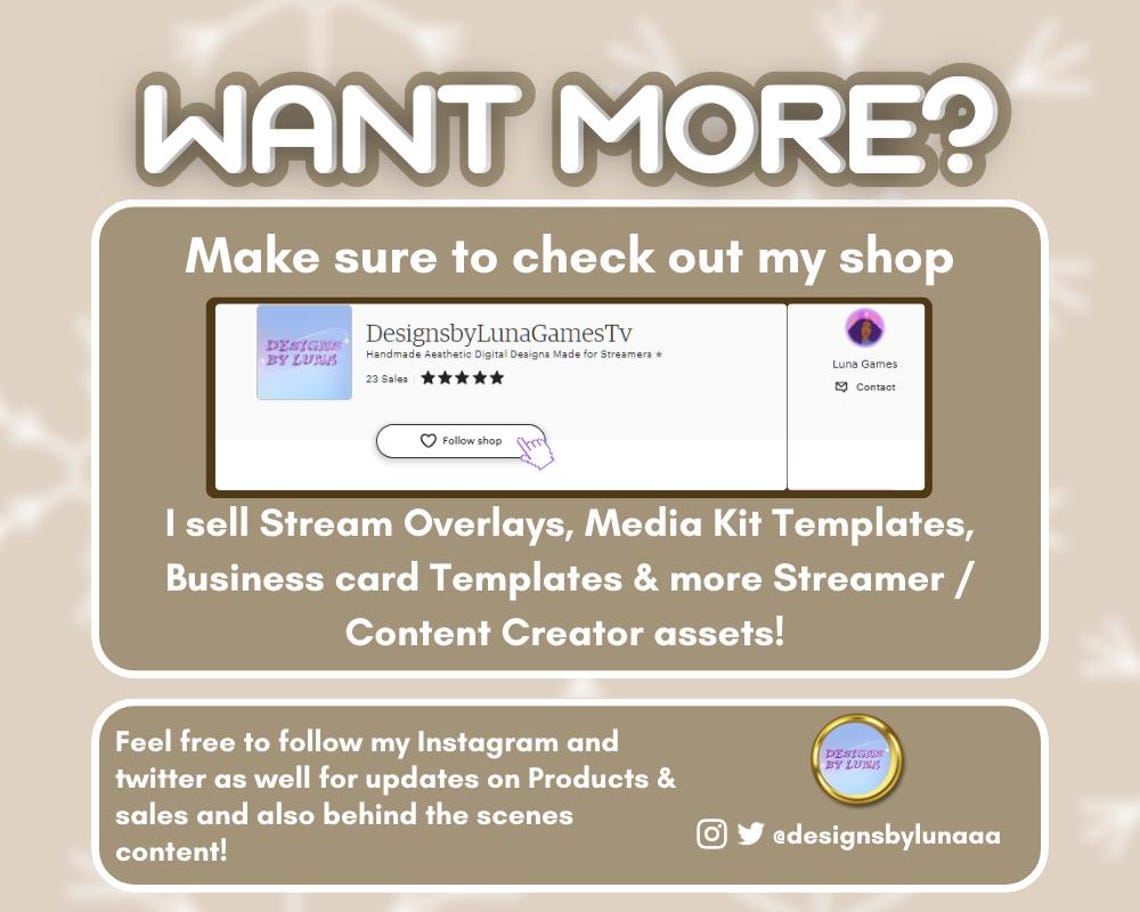 Tan Cozy Winter Stream Overlays for Twitch, Youtube and Live Streamers ...