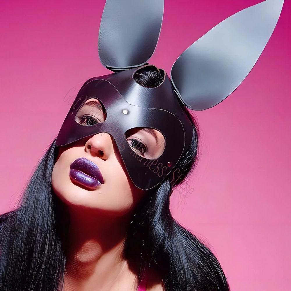 Handmade Sexy Leather Mask Bunny Girl Cosplay Masquerade Etsy