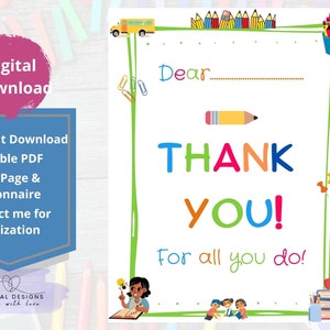 Teacher Appreciation Printable Last Day Of School Teacher Letter All