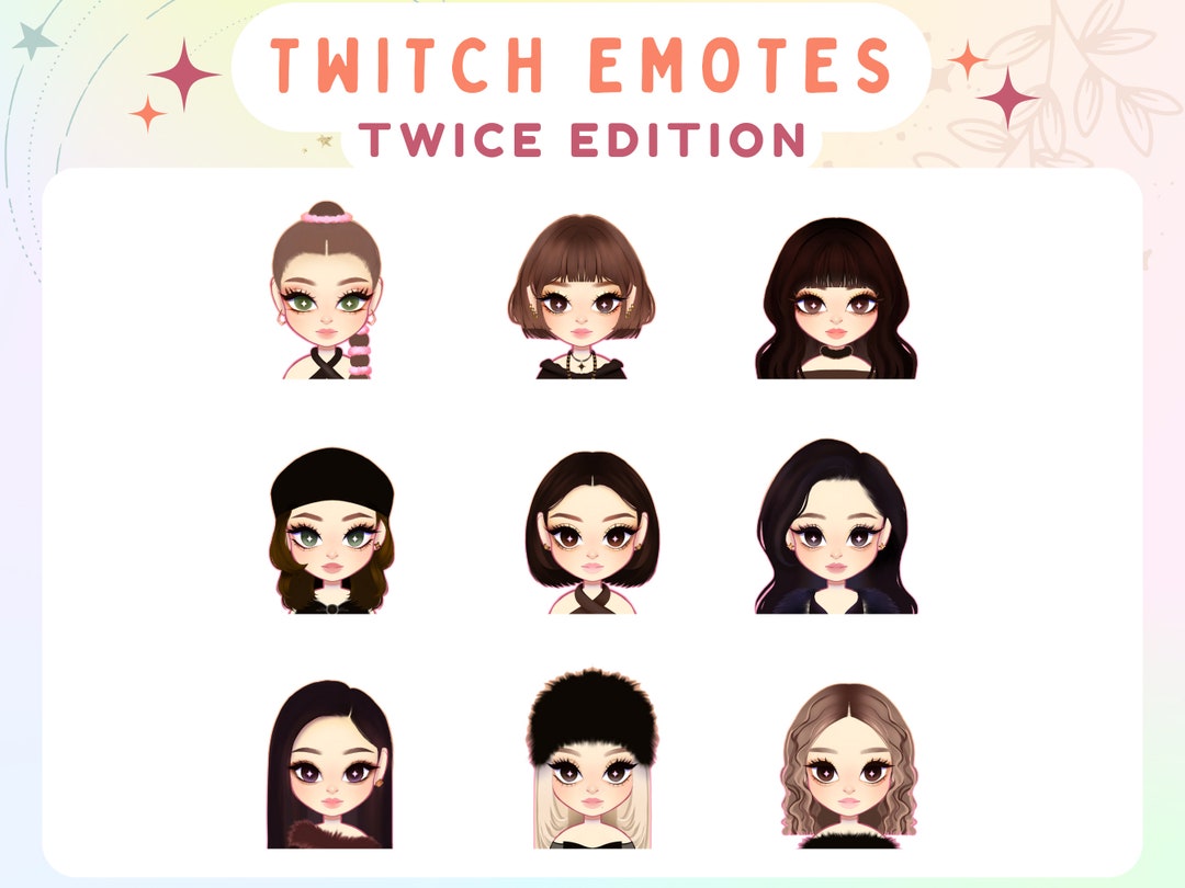 Twitch Emote Set: Twice Emotes / 9 Member Unique Designs / Twitch ...
