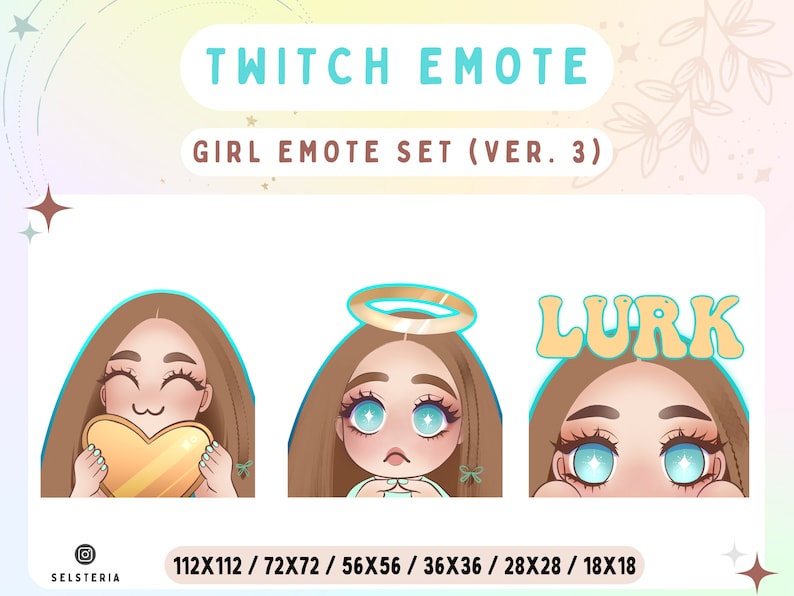 Twitch Emote Set: Twitch / Emotes / Streamer Accessories / Chibi - Etsy