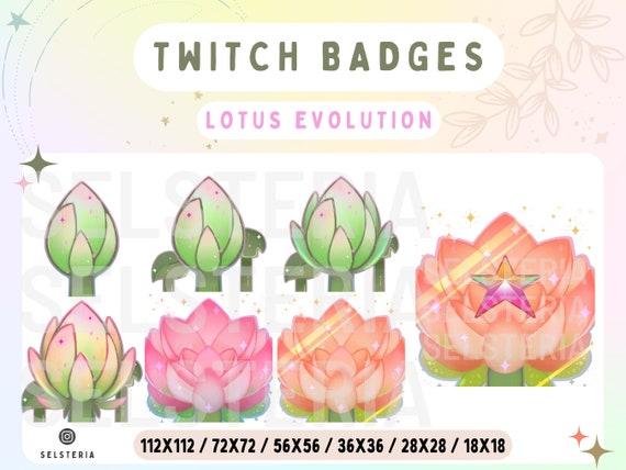 Twitch Badges: Lotus Badge / Cute Flowers / Twitch / Emotes / - Etsy ...