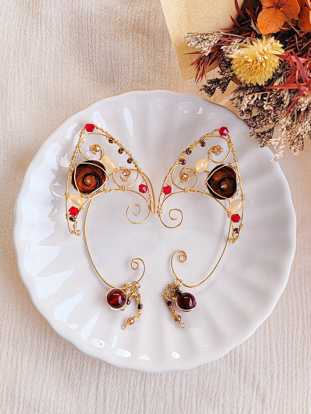 Goddess of Sol | Fae Ears - Gold Elvish Ears - Elf Ear Cuffs - Fairy ...