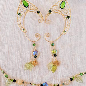 Elven Queen | Enchanted Forest Elf Ears - Gold Fairy Ear Wrap - Faerie ...