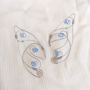Butterfly Ear Cuff Silver Elf Ear Cuffs Wire Elf Ear No Piercing Faerie ...