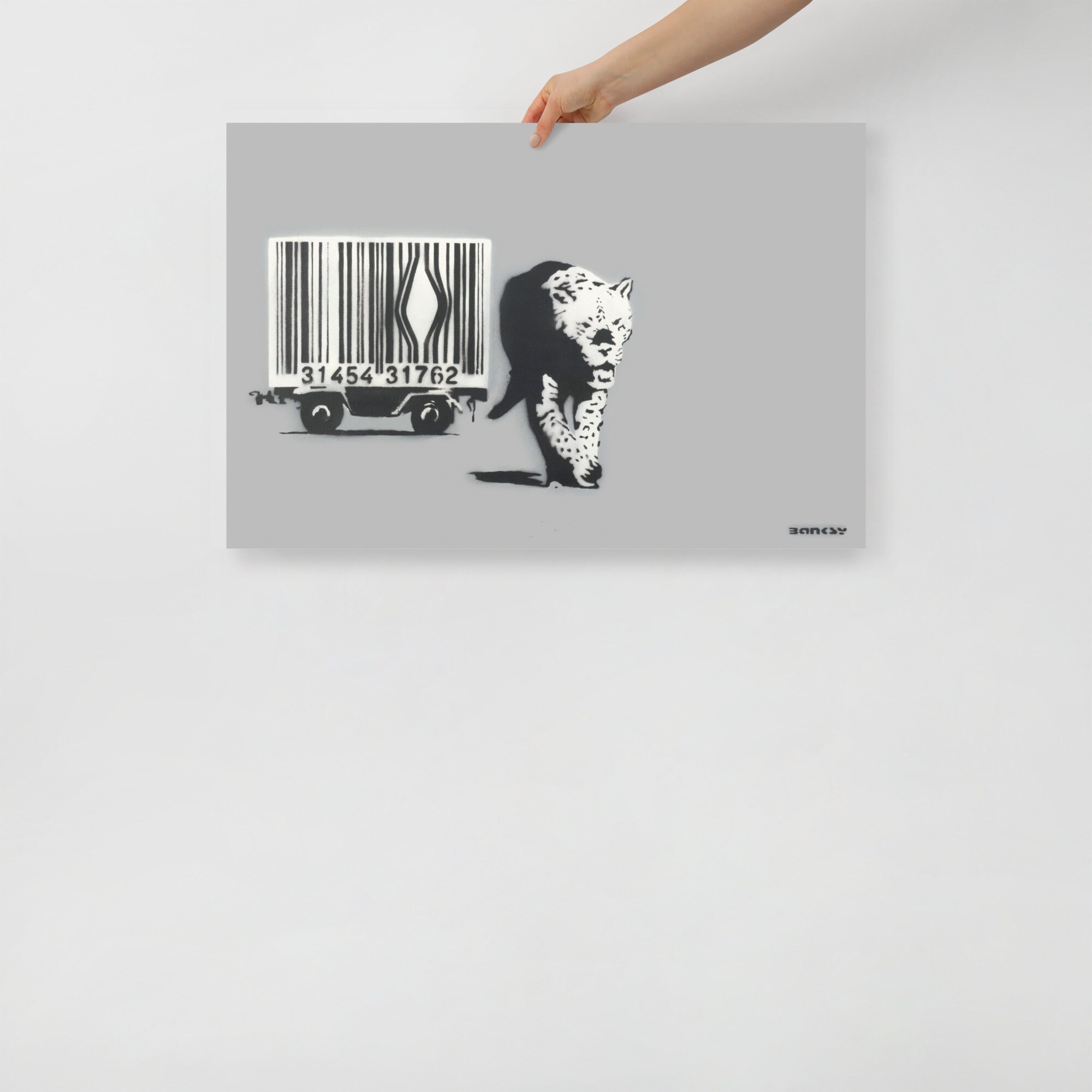 Barcode Tiger - Banksy Stencil Graffiti Art Poster - Etsy