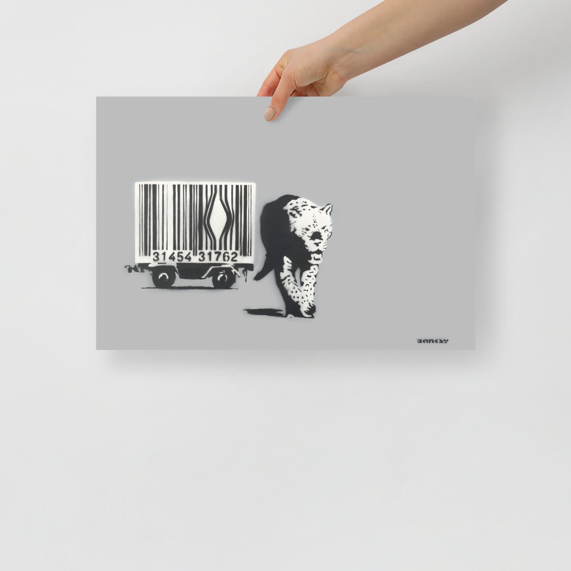 Barcode Tiger - Banksy Stencil Graffiti Art Poster - Etsy
