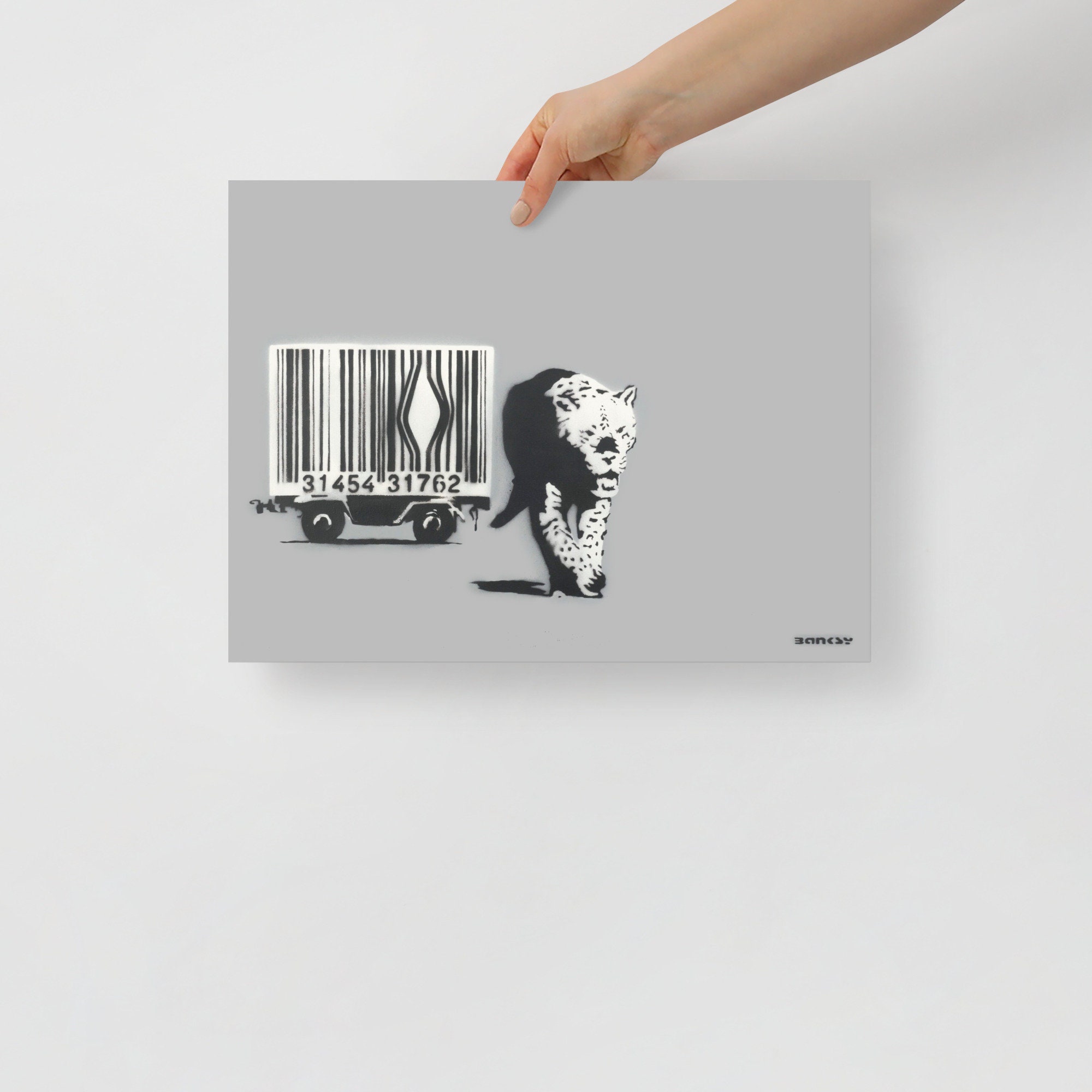Barcode Tiger - Banksy Stencil Graffiti Art Poster - Etsy