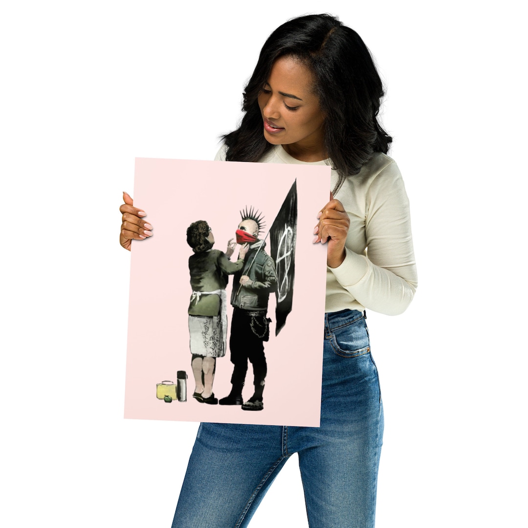 Banksy Anarchist Punk Mom Iconic Street Art Poster - Etsy