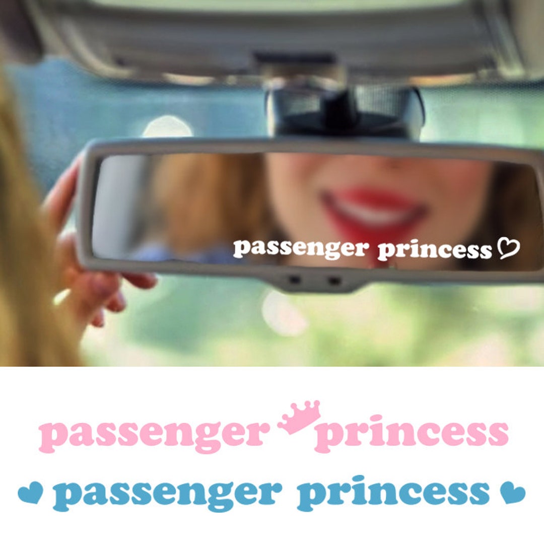 Passenger Princess Car Mirror Decal Sticker | Rearview Mirror Decal ...
