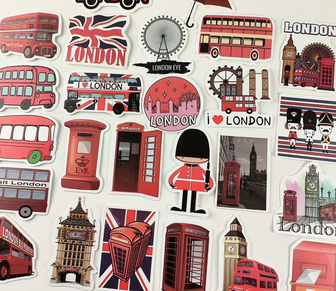 25pcs I Love London Vinyl Sticker Bomb Pack, London Inspired Bombing ...
