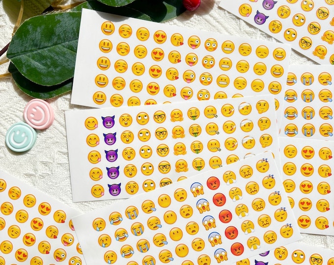 12 Sheets Emoji Stickers, 660 Small Emoji Bullet Journal Sticker, Emoji ...