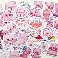 A5 Sticker Sheet Pig Vinyl Stickers - Piglet Farm Nose Animals ...