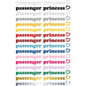 Passenger Princess Car Mirror Decal Sticker | Rearview Mirror Decal ...