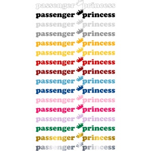 Passenger Princess Car Mirror Decal Sticker | Rearview Mirror Decal ...