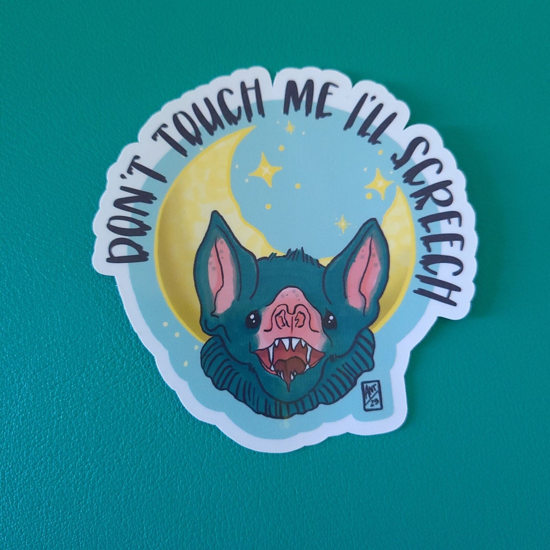 Bat Sticker | Don't Touch Me Sticker | Batty Decal | Vampire Bat Decal ...