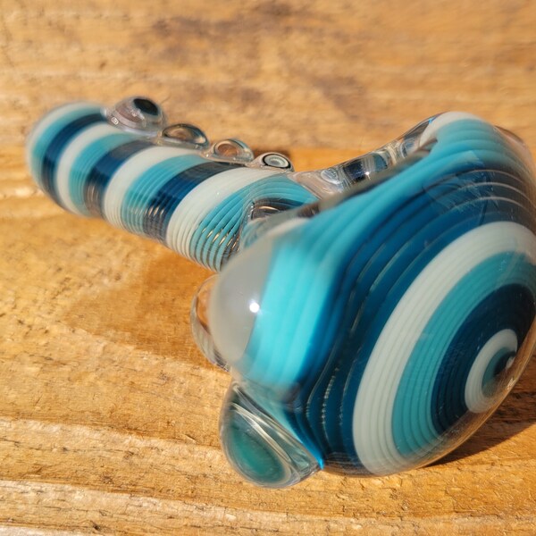 Teal Glass Pipe - Etsy
